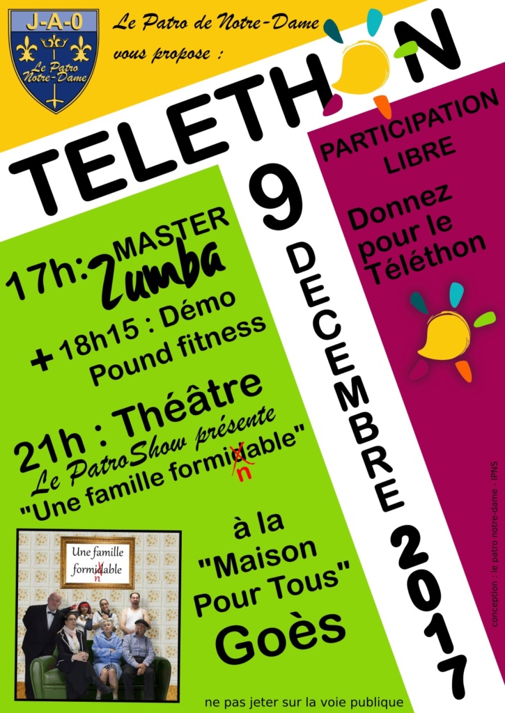 Le Patro participe au Téléthon 2017 – Le Patro de Notre-Dame